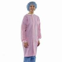 China With Shirt Collar Knitted Cuff Disposable Lab Gowns Breathable Non Woven for sale