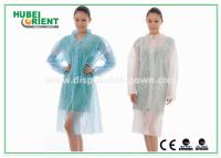 China Protective Clothing PP Disposable Lab Gowns For Women , Disposable Coveralls With Zip for sale