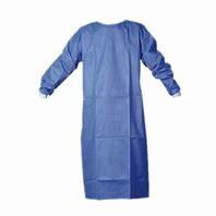 China Round Neck Patient Disposable Plastic Gowns , Medical Isolation Gowns In Blue for sale