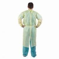 China Yellow Isolation Disposable PPE Gowns Universal Size Personal Protective In Hospital for sale
