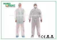 China PP / SMS / PP + PE Non Woven Isolation Gown Protective Coverall Without Hood for sale