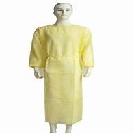 China Disposable Long Sleeve Non Woven Isolation Gown Elastic Wrists And Ankles Size Custom for sale