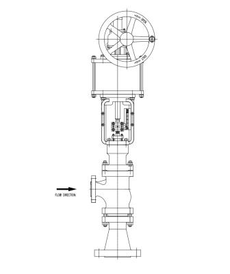 China V100-HSA series high-performance angular black water regulating valve for sale