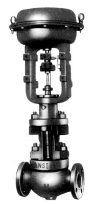China Cage Type Pneumatic Double Seat Bellows Sealed Control Valves for sale