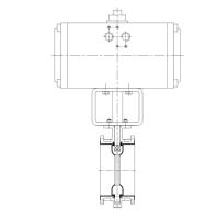 China Fluorine Lining Butterfly Valve ANSI Class 150 300 Bisection Two Piece Cast Type for sale