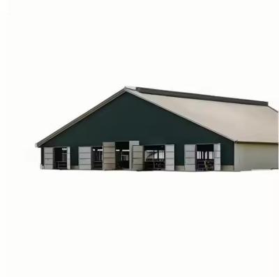 China Q235 Q345 Steel Structure Cow Shed Prefab Metal Storage Barn 1000sqm for sale