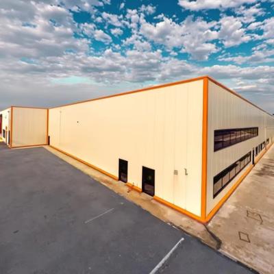 China Portal Frame Steel Structure Warehouse Prefabricated Metal Building 30m Span Q355B for sale
