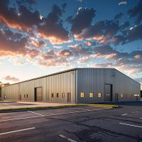 China Durable Prefabricated Factory Metal Space Frame Steel Structure Commercial Warehouses for sale
