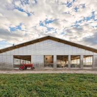 China Modern Design Prefab Dairy Cow Shed Steel Structure Farm House With Cow Stable Easy Installation for sale