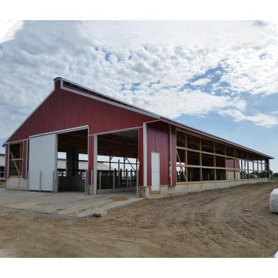 China Corrosion Resistant Prefabricated Steel Shed Construction with 0.4-0.6mm Galvanized Sheet and Large Span Design for sale