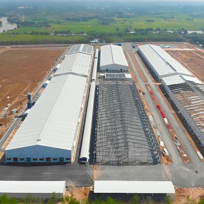 China Custom Steel Structure Building 35-55$/sqm with H-Section Beams for Industrial Workshops for sale