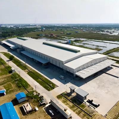 China Weatherproof Fire Resistance Long-span Grid Steel Structure Workshop Industrial Steel Building for sale