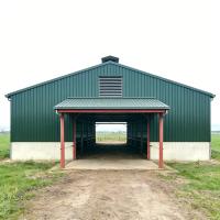 China Steel Structure Cattle Barn 6-25m Span Hot-Dip Galvanized Corrosion Resistant Dairy Beef Barn for sale