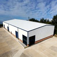 China Open-plan large steel structure warehouse, convenient for forklift operations and efficient goods turnover for sale