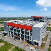 China Customizable Multi-bay Steel Structure High-rise Building 2-8 Floors 8-30m Span for Business Park for sale