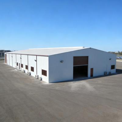 China Prefab Steel Frame Warehouse Custom Size for Heavy Duty Goods Storage Column-Free for sale