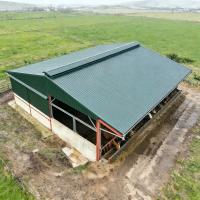China Fireproof Anti-Corrosion Steel Structure Cattle Barn 6-25m Span Hot-Dip Galvanized Livestock Farm for sale