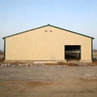 China Customizable Multi-Bay Steel Structure Cow Barn 6-25m Span Anti-Corrosion for Commercial Ranch for sale