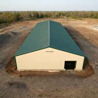 China Customizable Multi-Bay Steel Structure Cow Barn 6-25m Span Anti-Corrosion for Commercial Ranch for sale