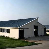 China Customizable Multi-Bay Steel Structure Cow Barn for Commercial Ranch Custom Size for sale