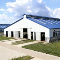 China Customizable Multi-Bay Steel Structure Cow Barn 6-25m Span Thermal Insulation for Commercial Ranch for sale