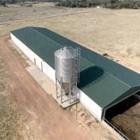 China Customizable Multi-Bay Steel Structure Cow Barn for Commercial Ranch Thermal Insulation Hot-Dip Galvanized for sale