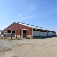 China Thermal Insulation Customizable Multi-Bay Steel Structure Cow Barn for Commercial Ranch Thermal Insulation for sale
