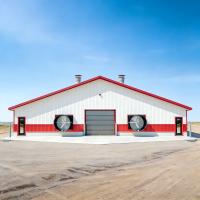 China Large Span Thermal Insulation Fast Assemble Steel Structure Chicken House Economical Prefab Poultry Shed Layer Breeding for sale