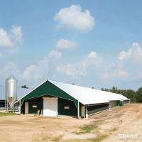 China Hot-Dip Galvanized Customizable Multi-Bay Steel Structure Cow Barn for Commercial Ranch Dairy Cow Breeding for sale