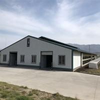 China Hot-Dip Galvanized Customizable Multi-Bay Steel Structure Cow Barn for Commercial Ranch Beef Cattle Fattening for sale