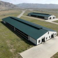 China Hot-Dip Galvanized Customizable Multi-Bay Steel Structure Cow Barn for Commercial Ranch Beef Cattle Fattening for sale
