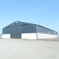 China Dairy Cow Breeding Customizable Multi-Bay Steel Structure Cow Barn for Commercial Ranch Beef Cattle Fattening for sale