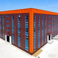 China Fire-Retardant Windproof Seismic Resistant Multi-storey Steel Structure Building Prefab Office Tower Q355 Steel 8-30m Span for sale