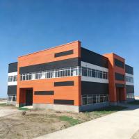 China Fire-Retardant Prefab Multi-level Steel Frame Building Custom Size for Office & Workshop Integration for sale