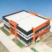 China Fire-Retardant Prefab Multi-level Steel Frame Building Custom Size for Office & Workshop Integration for sale