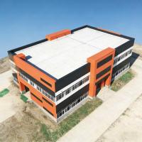 China Fire-Retardant Prefab Multi-level Steel Frame Building Custom Size for Office & Workshop Integration for sale