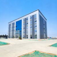 China High Load-Bearing Prefab Multi-level Steel Frame Building Custom Size for Office & Workshop Integration for sale