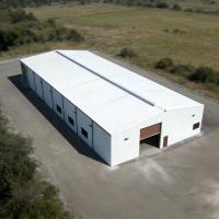 China Prefabricated Steel Structure Warehouse 30m Span Heavy Duty Storage Shed 500kg Load Capacity for sale