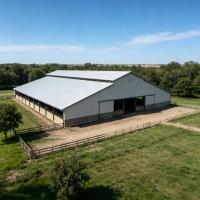 China Customized Steel Structure Cattle Barn 6-25m Span Prefabricated Cow Shed for Ranch for sale