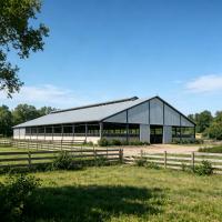 China Customized Steel Structure Cattle Barn 6-25m Span Prefabricated Cow Shed for Ranch for sale