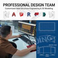 China Health-oriented Steel Structure Cow House with Efficient Drainage System for Industrial Manufacturing Warehouse Shed for sale