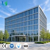 China Multi Storey Steel Frame Office Building Prefabricated Commercial Tower with Glass Curtain Wall for Business Park for sale
