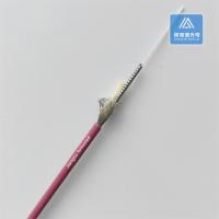 China Simplex MM Spiral Armored Fiber Cable 3.0mm Red PVC Jacket Rodent Resistant FTTH With Braiding Mesh for sale