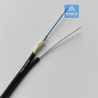 China Simplex Single Mode Self Supporting Spiral Armored Fiber Cable 6.2x3.1mm Black LSZH  Rodent Resistant FTTH for sale