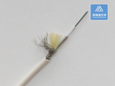 China 4 Cores  Armored Fiber Optical Cable  White LSZH 3.0mm Cable Assembly for sale