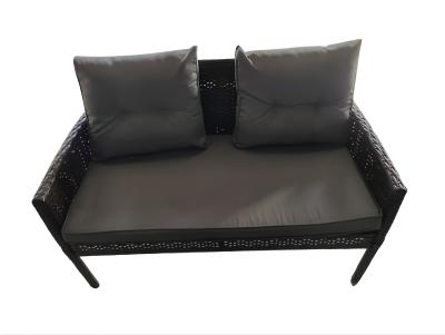 China Outdoor Wicker Loveseat Patio 2-Seater Rattan Sofa for sale