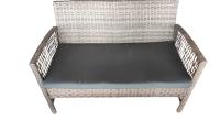 China All Weather Handwoven Poly Rattan Sectional Sofa Dining Set with Stools & Cushions for sale