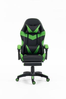 China Racing Style Gaming Chair with Retractable Footrest High Density Sponge Computer Office Chair for sale