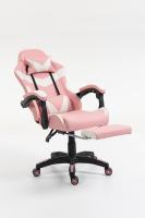 China Racing Style Gaming Chair with Retractable Footrest High Density Sponge Computer Office Chair for sale