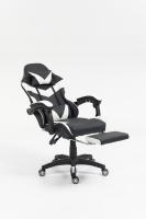 China Racing Style Gaming Chair with Retractable Footrest High Density Sponge Computer Office Chair for sale